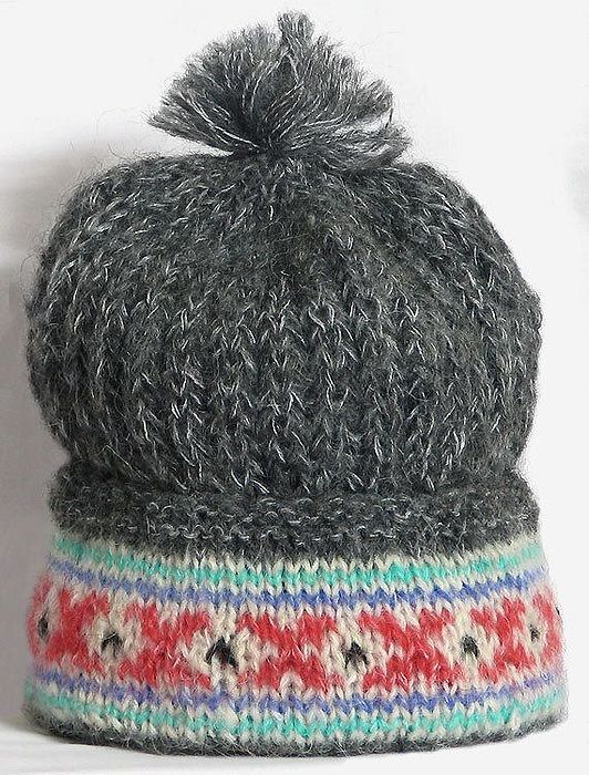 Dark Grey Unisex Woolen Cap