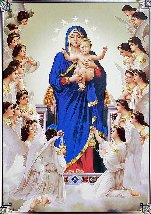 Mother Mary with Jesus Christ - Poster