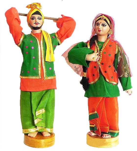 A Pair of Bhangra Dancers