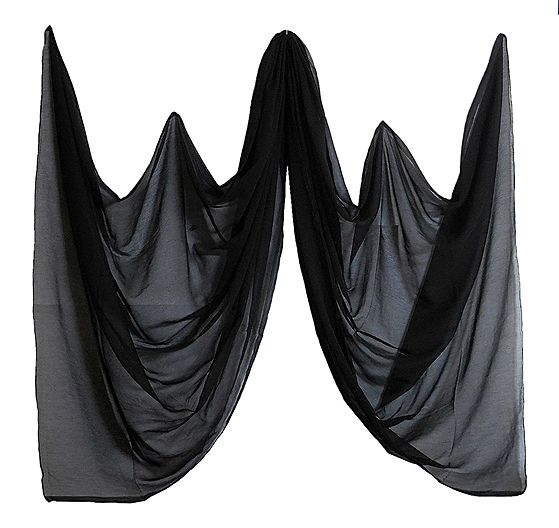 Black Chiffon Chunni