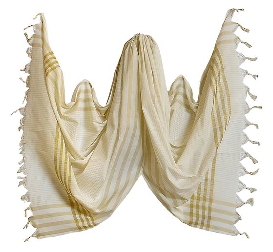 Off-White South Cotton Striped Chunni