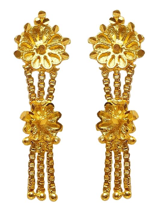 Gold Plated Dangle Earrings