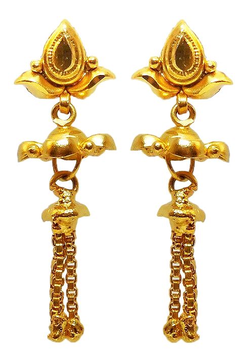 Gold Plated Dangle Earrings