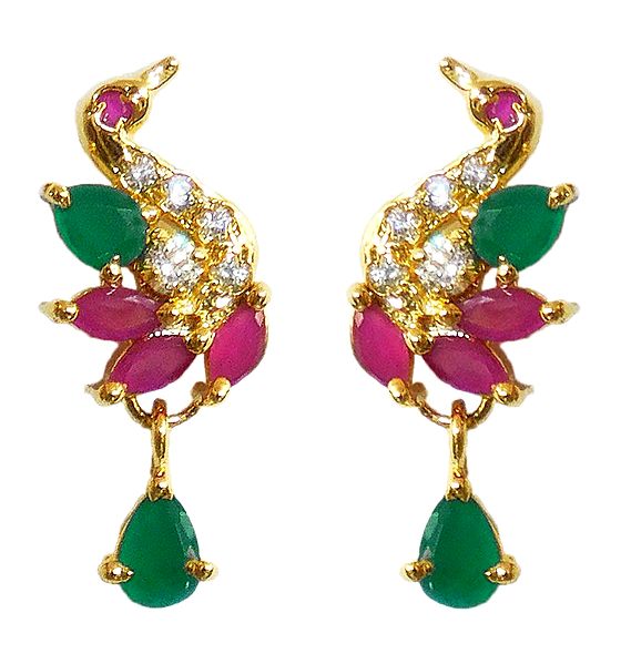 Multicolor Stone Studded Earrings Multicolor Stone Studded Earrings