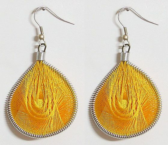 Yellow Thread Earrings