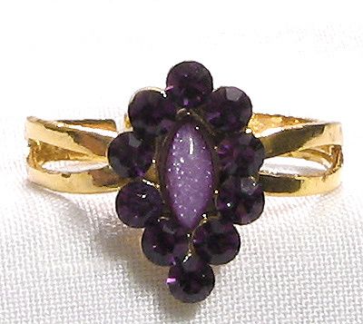 Dark Purple with Light Purple Stone Ring