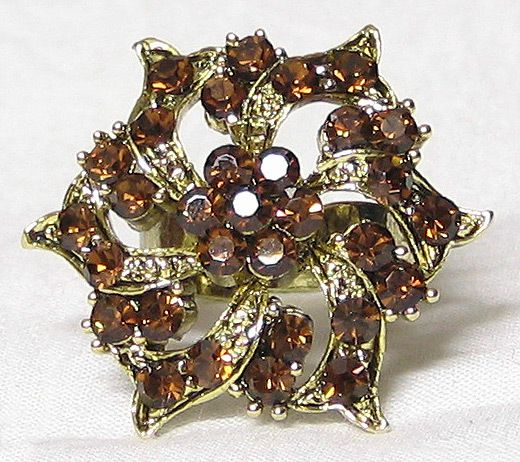 Dark Rust Color Stone Studded Ring