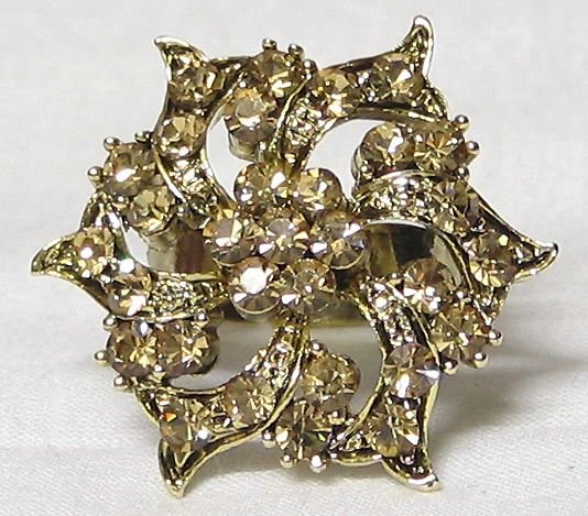 Light Rust Color Stone Studded Ring