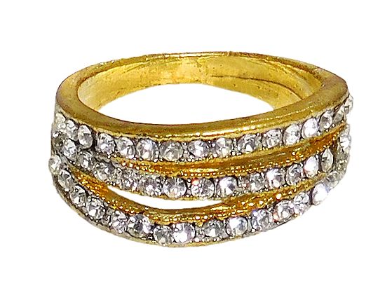 White Stone Studded Ring