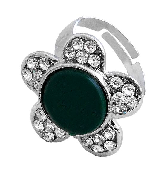 Stone Studded Metal Ring