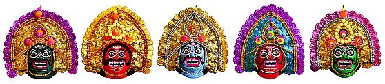 Chhau Dance Faces - Unframed Photo Print on Paper
