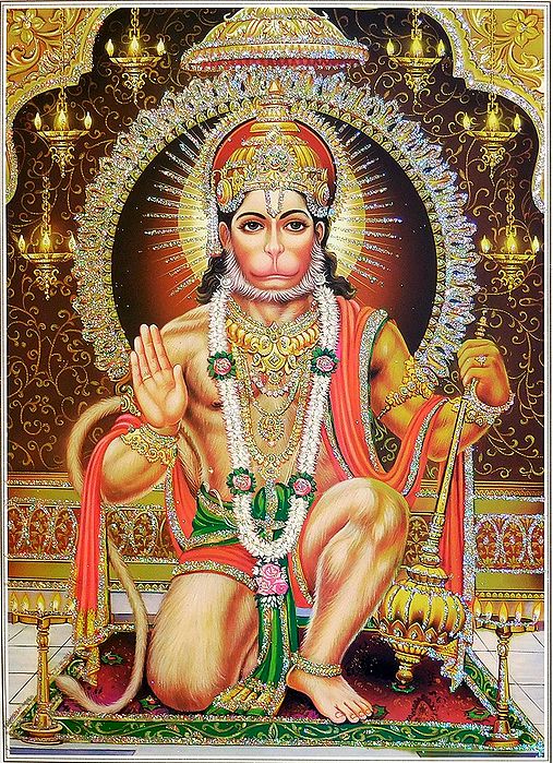 Hanuman - Glitter Poster