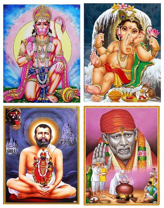 Set of 4 Hindu Posters