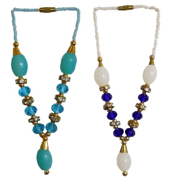 2 Beaded Small Garlands for Deity