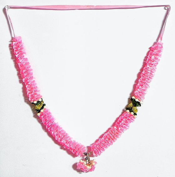 Pink Satin Ribbon Garland - 24 inches and Ribbon - 20 inches