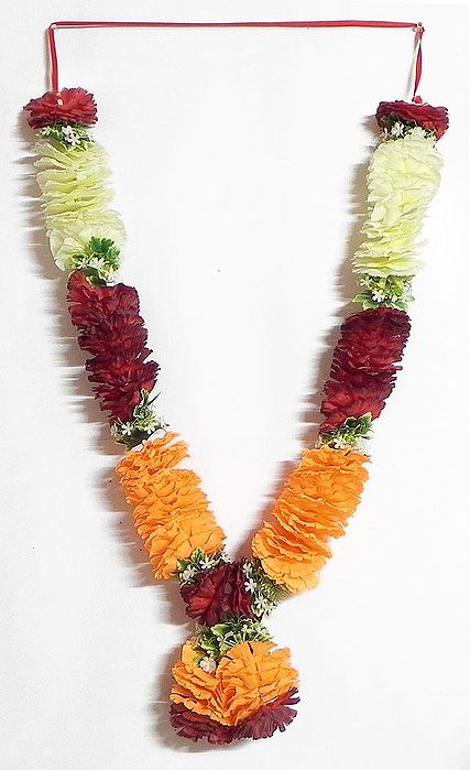 Silk Cloth Garland - 54 inches and Ribbon - 23 inches