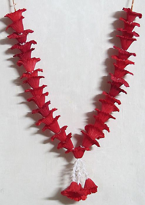 Red Flower Garland
