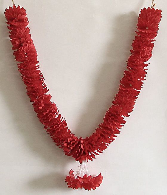 Red Flower Garland