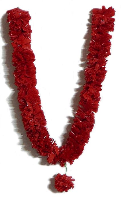 Buy Red Synthetic Paper Ribbon Garland