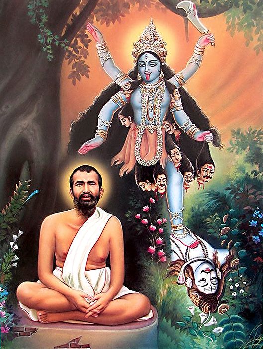 Ramakrishna Paramhansa with Goddess Kali