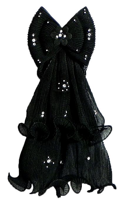 Stone Studded Crinkle Cloth Hair Clip