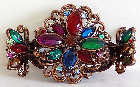 Multicolor Stone Studded Designer Hair Clip