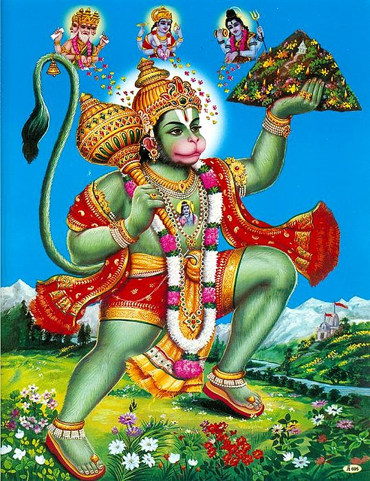 Hanuman Carrying Gandhamadan Parvat