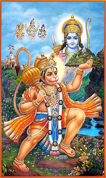 Hanuman Carrying Gandhamadan Parvat