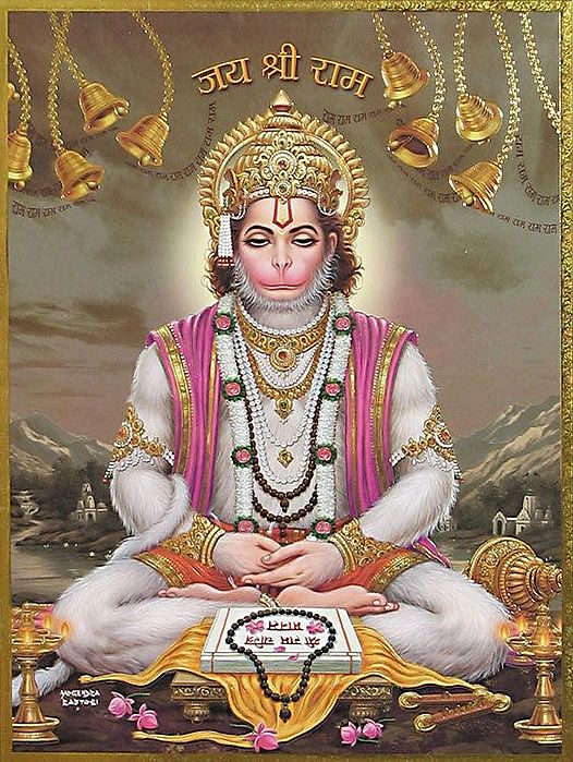 Meditating Hanuman