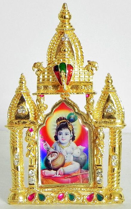 Bal Gopal - Metal Framed Table Top Picture