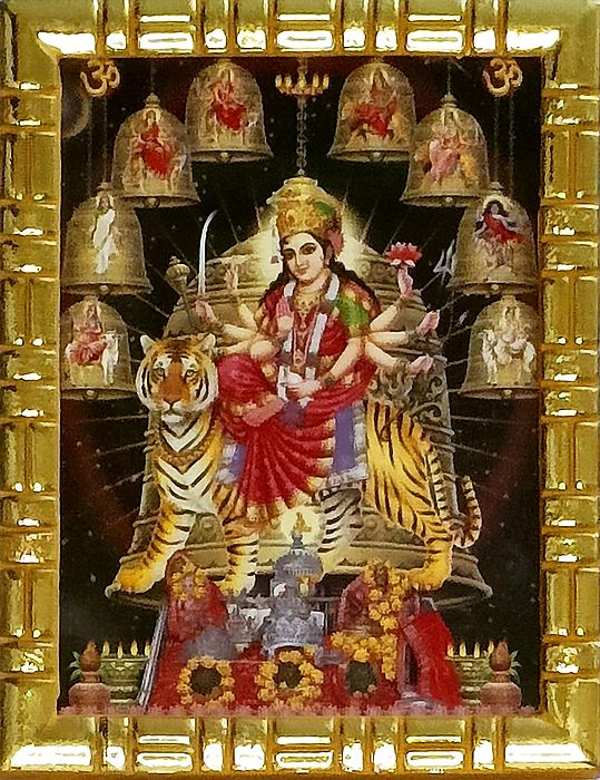Goddess Navadurga - Framed Picture