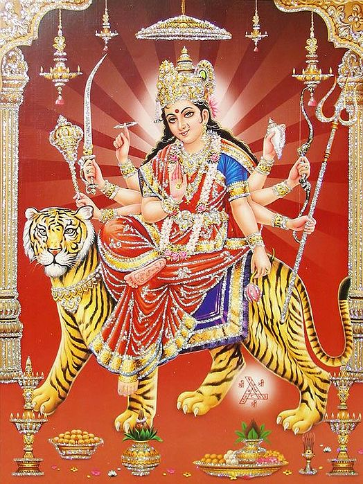 Vaishno Devi - (Poster with Glitter)