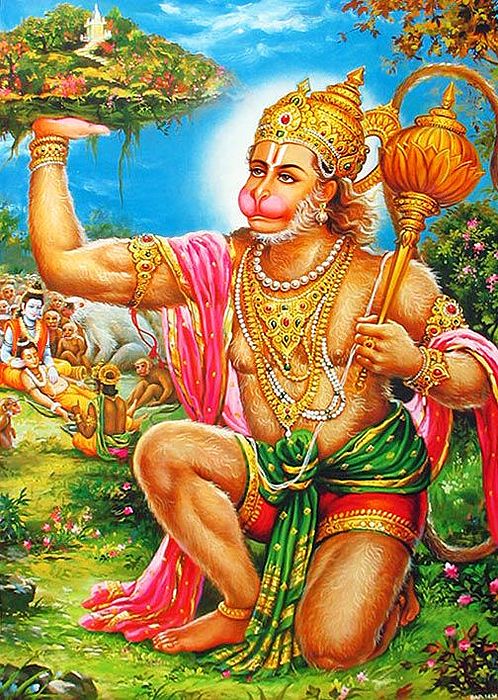 Hanuman Carrying Gandhamadan Parvat