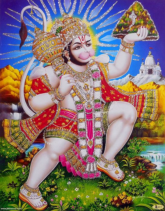 Hanuman - Glitter Poster