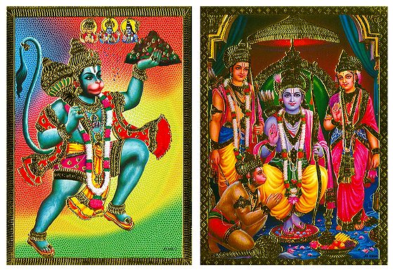 Ram Darbar and Hanuman - Posters