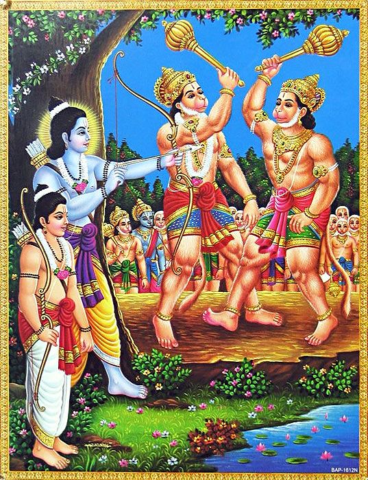 Rama Helps helps Sugreeva to Defeat Bali