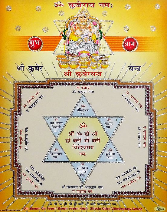 Sri Kuber Yantra - Glitter Poster