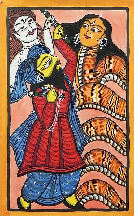 Chand Saudagar (Devotee of Shiva) Fights Snake Goddess Manasa