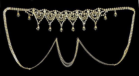 Crystal Bead and Stone Studded Kamarband - 44.5 inches
