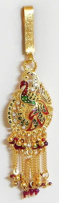 Gold Plated Peacock Chabbi Challa