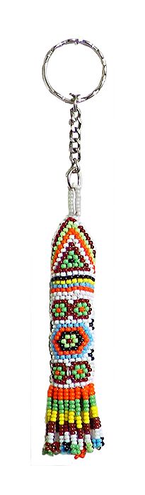 Multicolor Beaded Key Ring