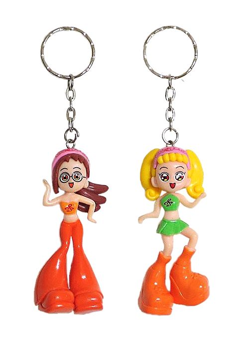 Set of 2 Doll Key Chain