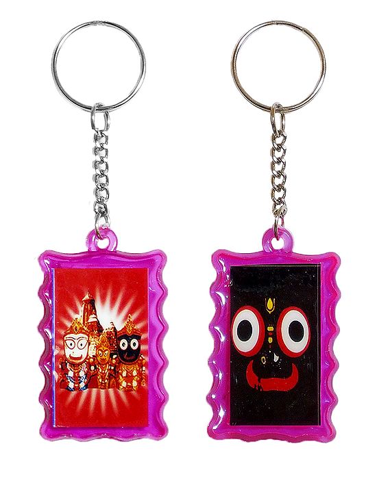 Double Sided Acrylic Jagannath Key Ring