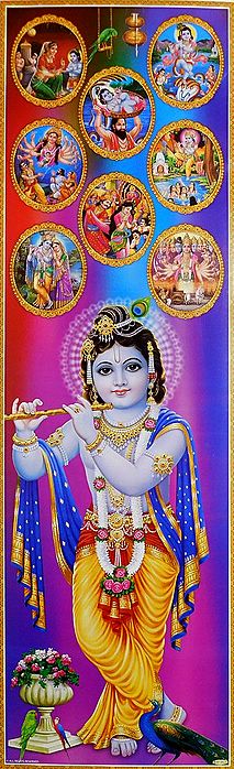 Different Stages of Krishna - Poster