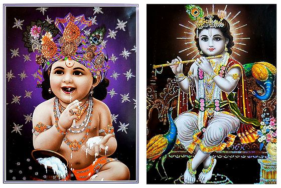 Krishna - Posters with Glitter