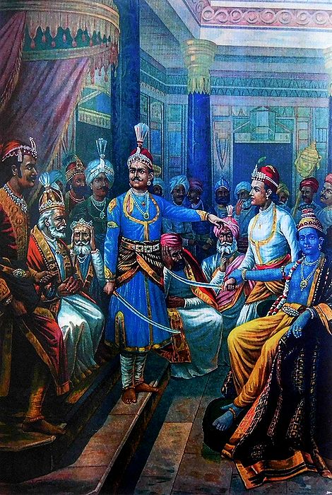 Buy Sri Krishna and Shishupal Poster