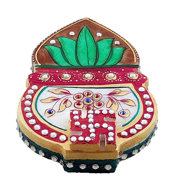 Marble Kumkum Container with Kalash
