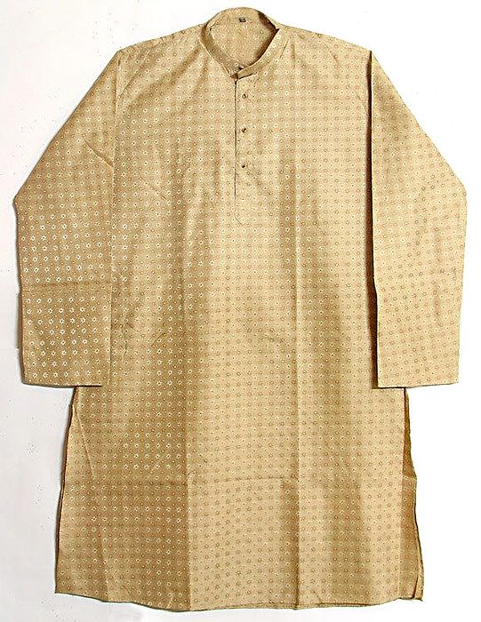 Beige Color Full Sleeve Kurta