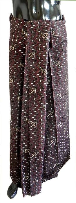 Printed Maroon Cotton Lungi