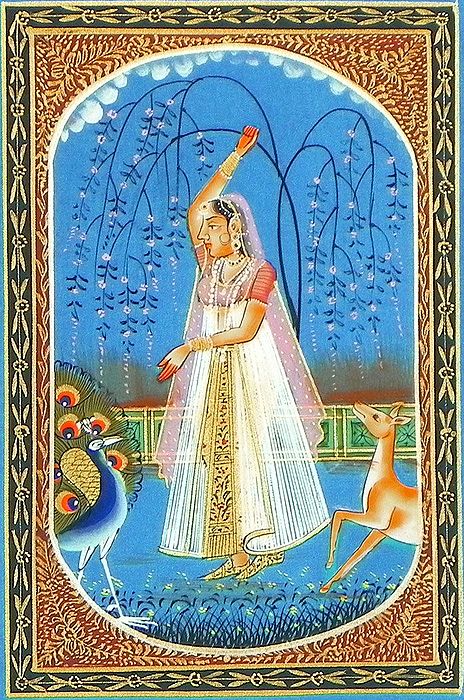 Ragini - Miniature Painting on Silk